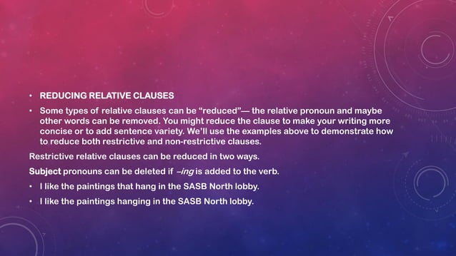 Reduced relative clauses! | PDF
