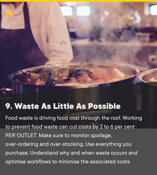 9 ways to reduce food cost in a single or multi-unit restaurant | PDF
