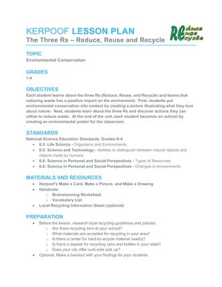 Reduce reuse recycle | PDF