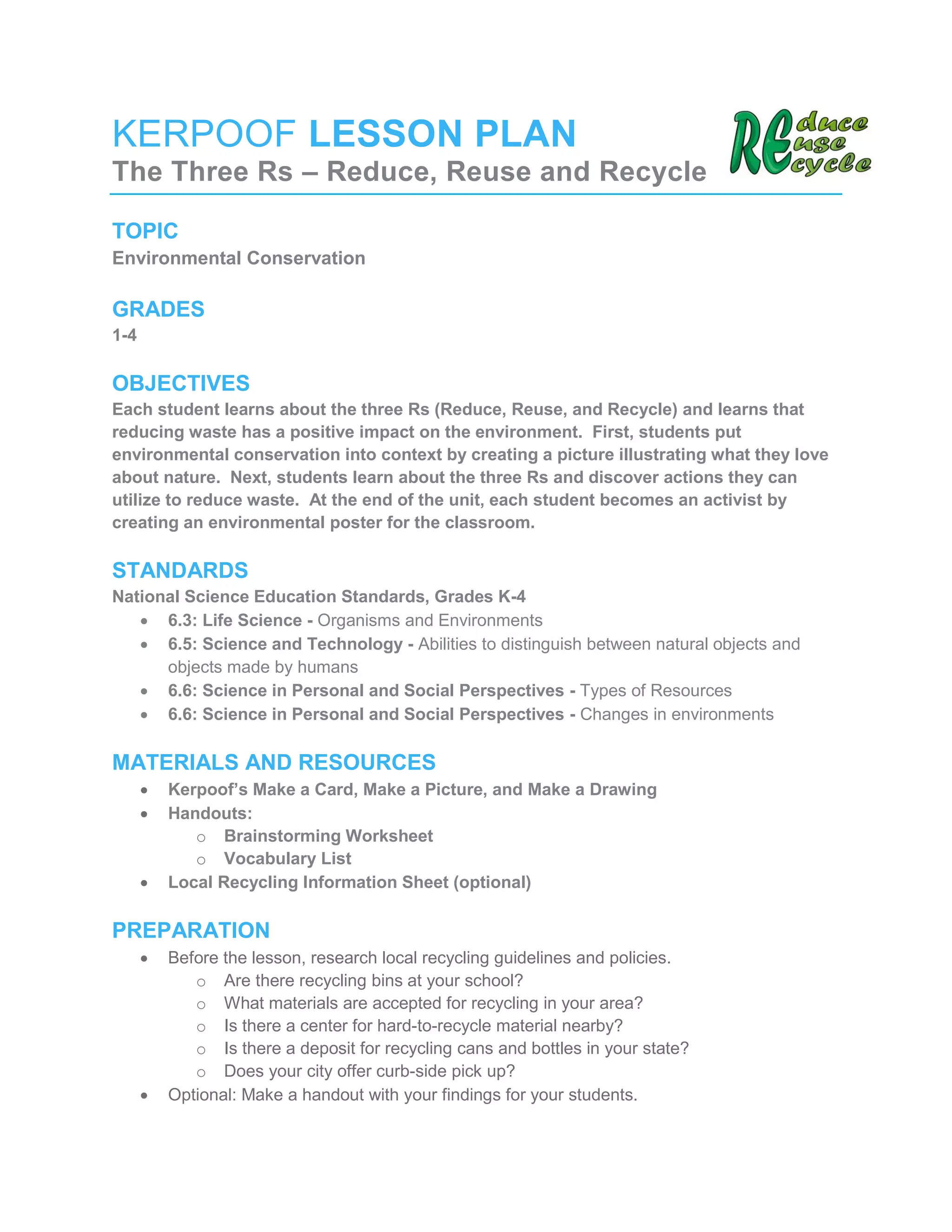 Reduce reuse recycle | PDF