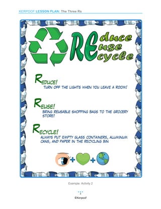 Reduce reuse recycle | PDF