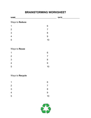 Reduce reuse recycle | PDF