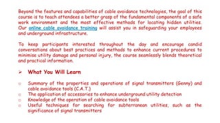 REDUCE RISKS AND STAY AHEAD: ULTIMATE CABLE AVOIDANCE TRAINING | PDF
