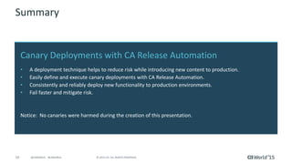 TechTalk: Reduce Risk with Canary Deployments | PDF | Web Development ...