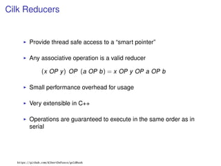Cilk Plus Parallel Reduction | PPT