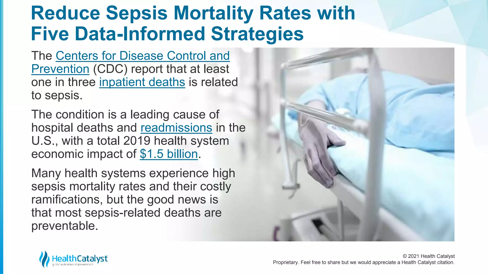 Reduce Sepsis Mortality Rates with Five Data-Informed Strategies | PPT