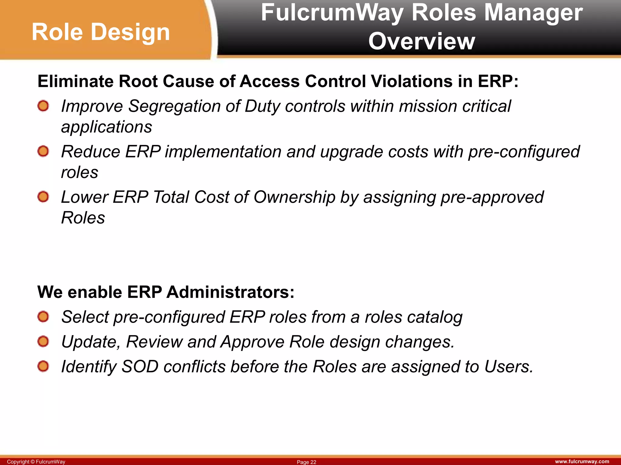 Reduce sod access violations with effective roles management techniques ...