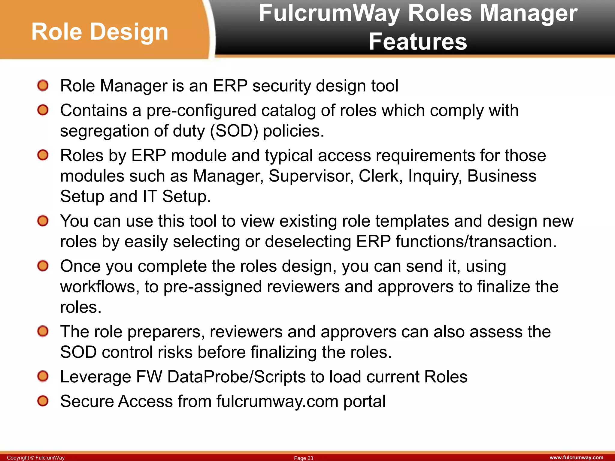 Reduce sod access violations with effective roles management techniques ...