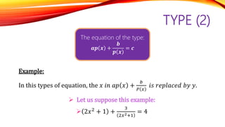 Reducible equation to quadratic form | PPTX
