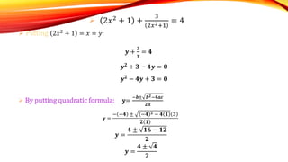 Reducible equation to quadratic form | PPTX
