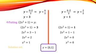 Reducible equation to quadratic form | PPTX