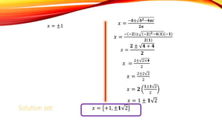 Reducible equation to quadratic form | PPTX