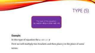 Reducible equation to quadratic form | PPTX
