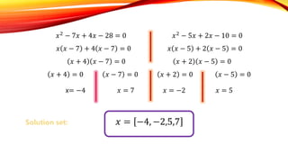 Reducible equation to quadratic form | PPTX