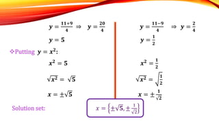 Reducible equation to quadratic form | PPTX