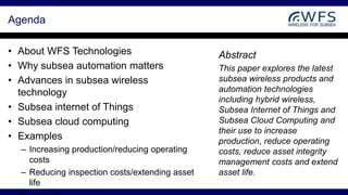 Reducing costs through subsea wireless automation June 2017 | PPT