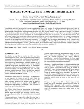 Reducing download time through mirror servers | PDF