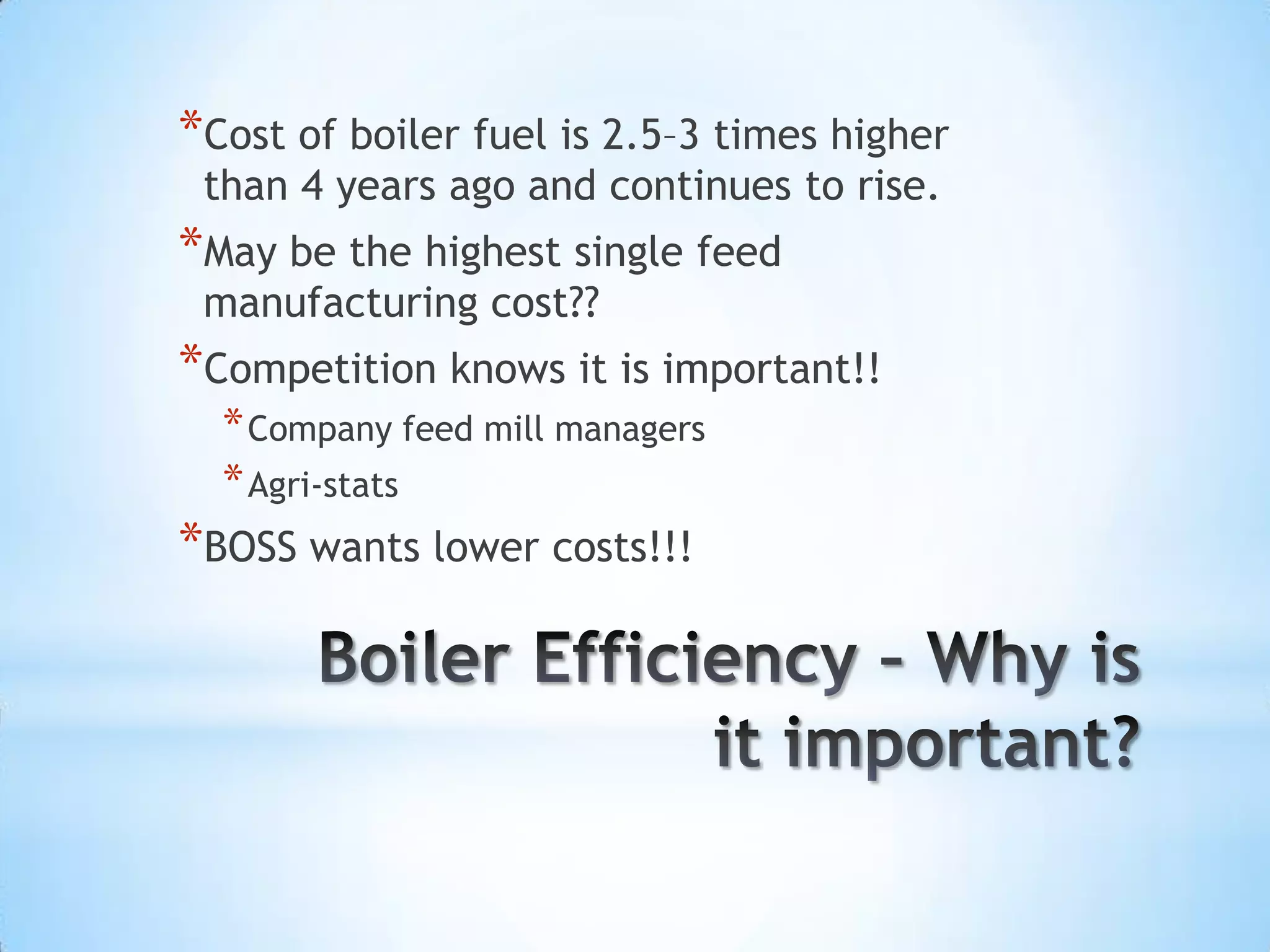 Reducing Energy Cost Through Boiler Efficiency | PPT