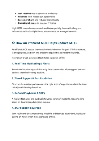 Reducing MTTR How an Efficient NOC Saves Costs and Customers.docx
