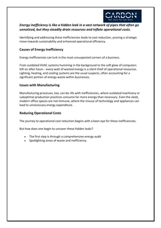 Unlocking Savings: How Energy Efficiency Drives Down Operational Costs ...