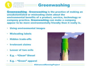 Advanced Running Project: Reducing our Footprint | PPT