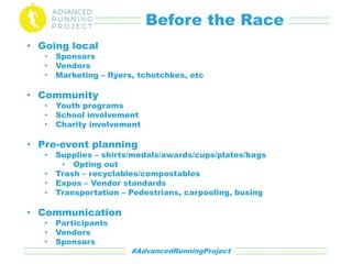 Advanced Running Project: Reducing our Footprint | PPT