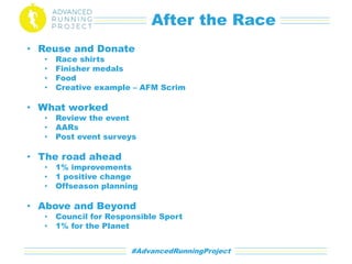 Advanced Running Project: Reducing our Footprint | PPT