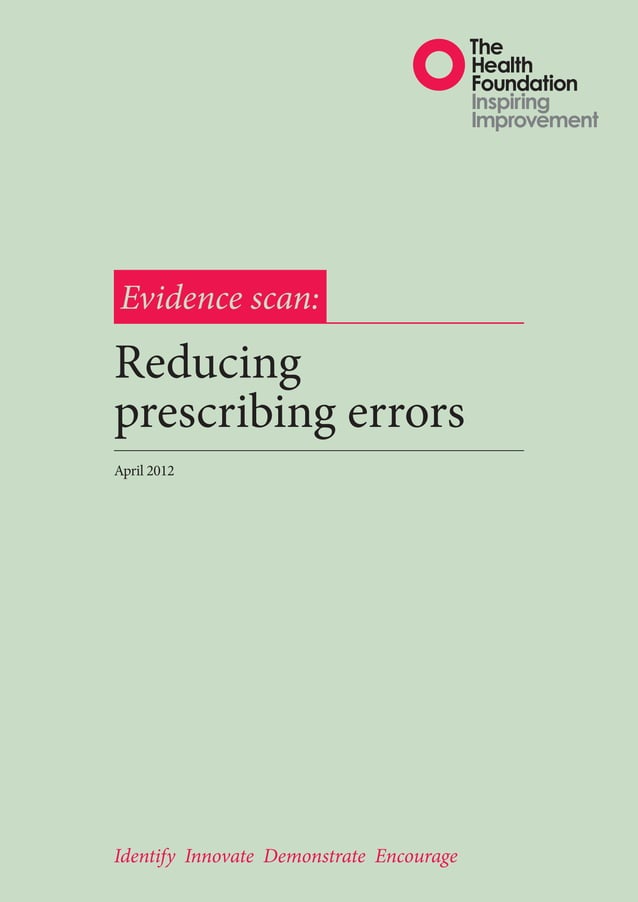 Reducing prescribing errors evidence scan-2012 | PDF