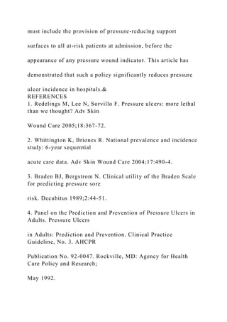 Reducing Pressure Ulcer Incidence through BradenScale Risk A.docx
