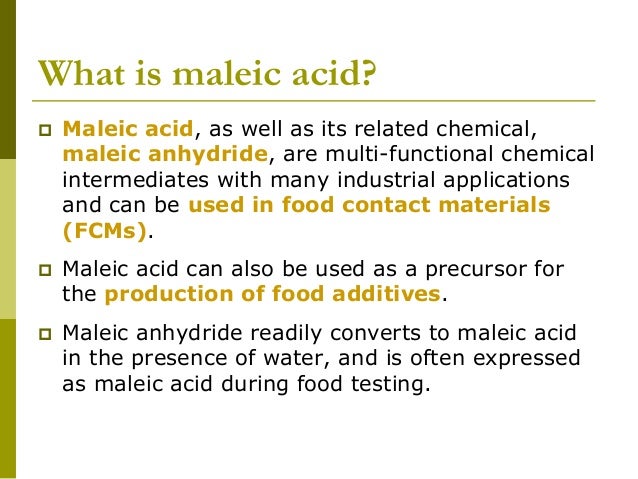 Reducing Sodium Maleic Acid In Foods 2013