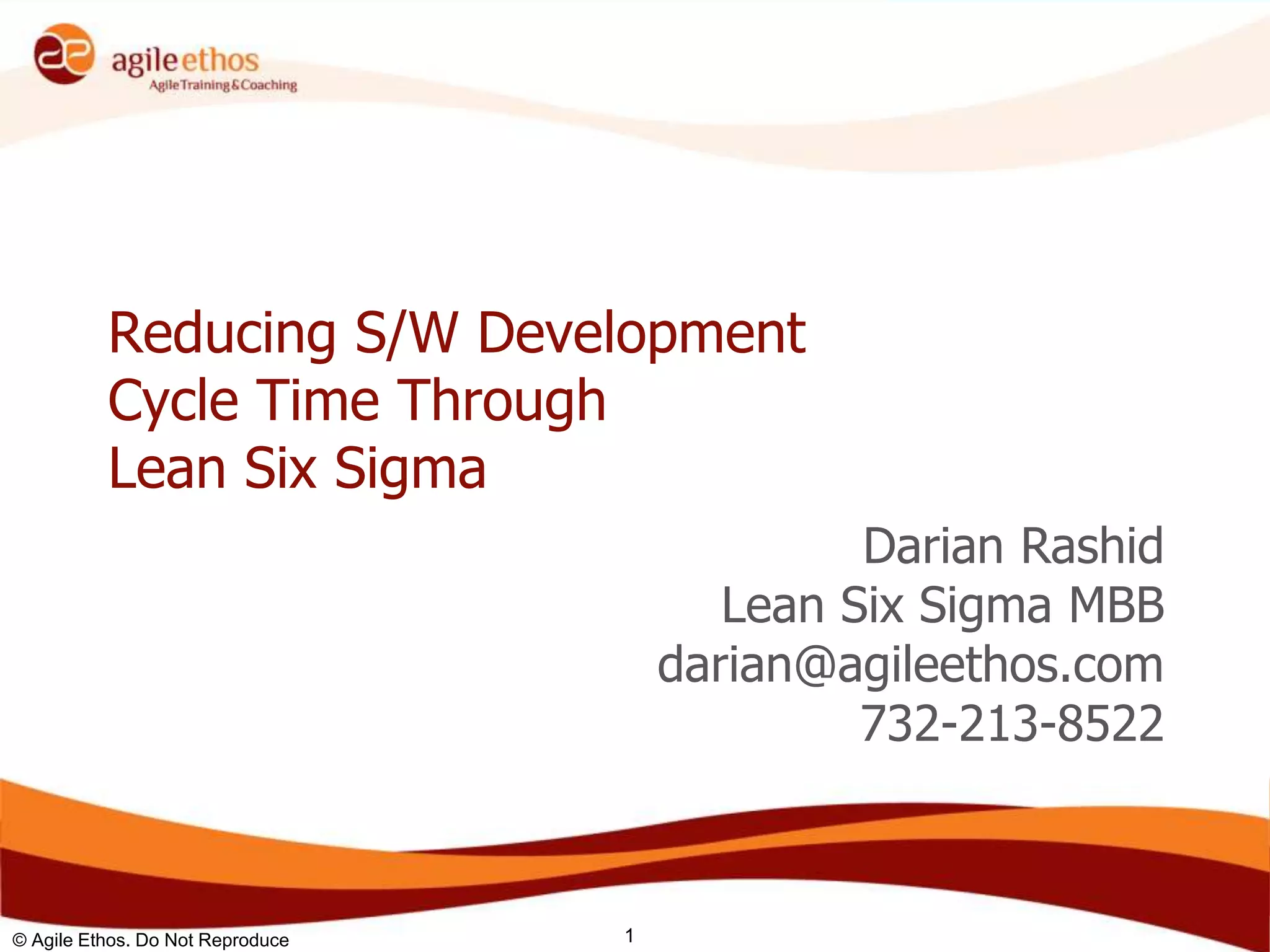 Reducing S/W Development Cycle Time Through Lean Six Sigma | PPT
