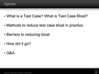 Reducing Test Case Bloat2 1 | PPT