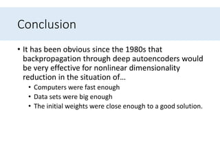 Reducing the dimensionality of data with neural networks | PPT