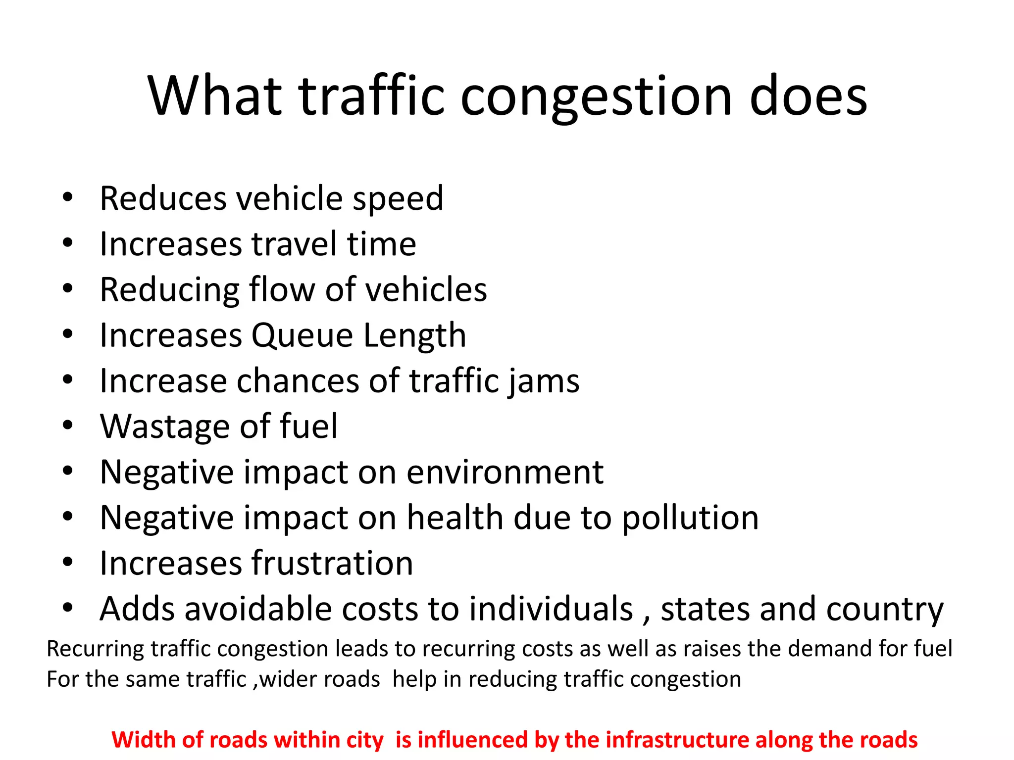 Reducing traffic congestion | PPTX