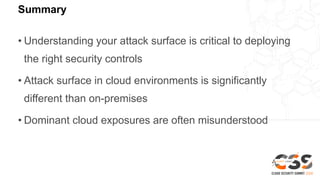 Reducing Your Attack Surface and Yuor Role in Cloud Workload Protection | PPT