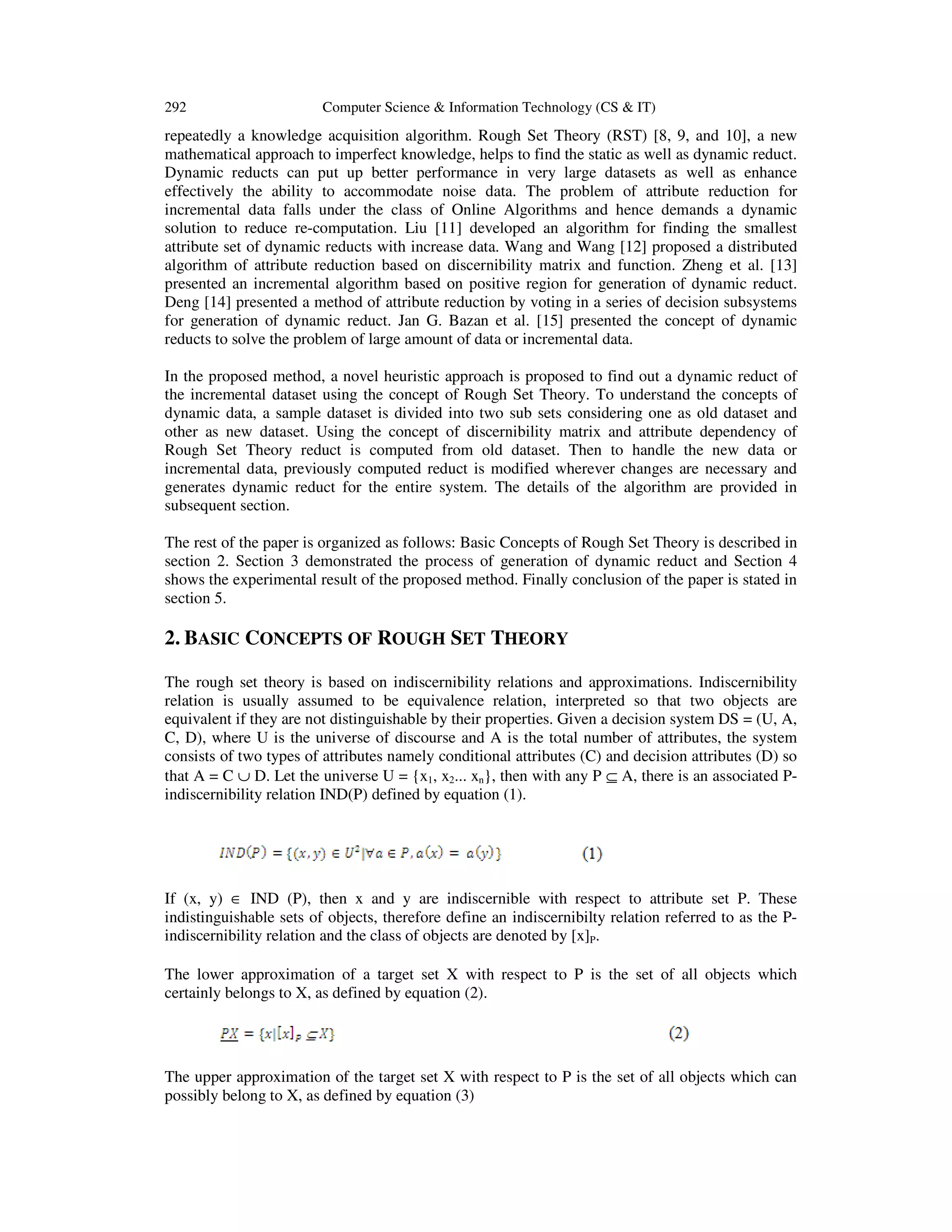 Reduct Generation For The Incremental Data Using Rough Set Theory Pdf