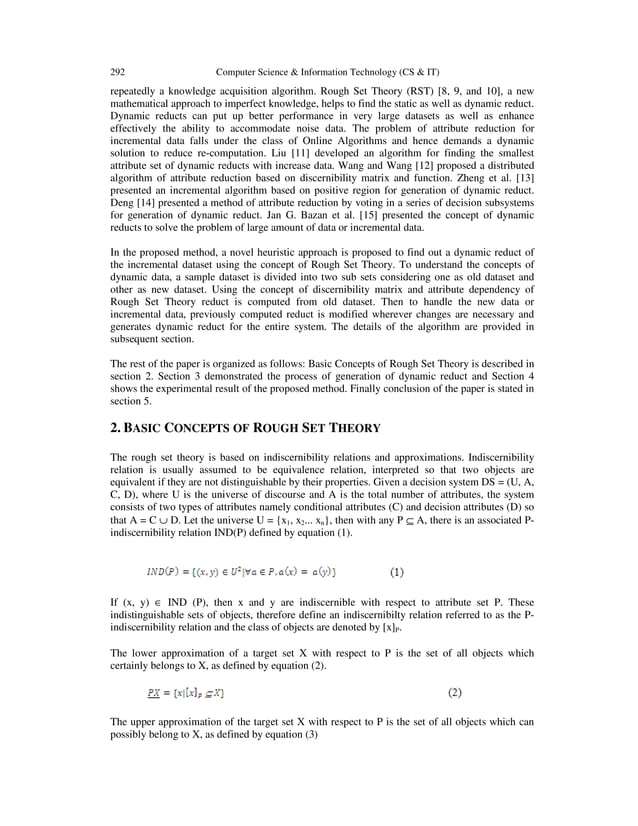 Reduct Generation For The Incremental Data Using Rough Set Theory Pdf