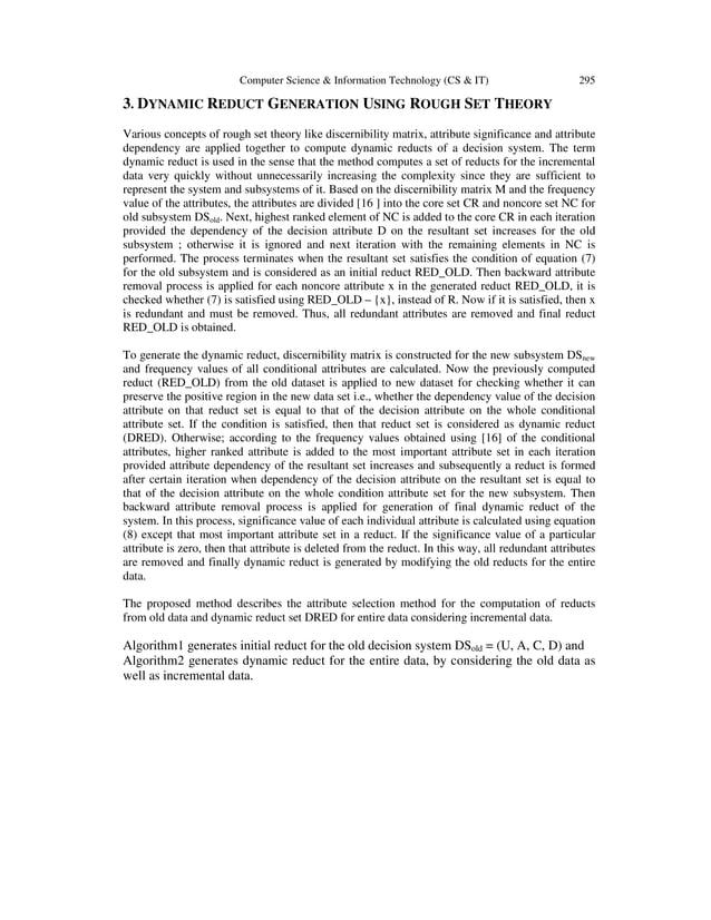 Reduct Generation For The Incremental Data Using Rough Set Theory Pdf