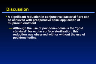 Reduction of Conjunctival Bacterial Flora with the Use of Mupirocin ...