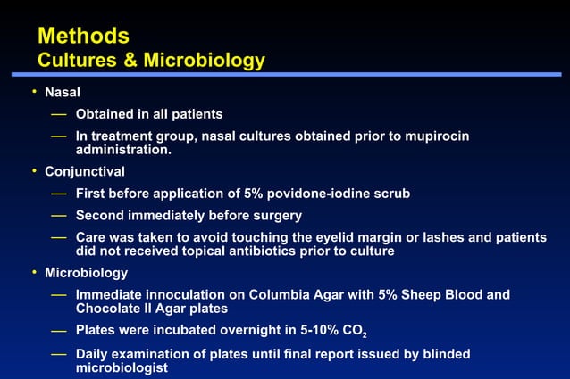 Reduction of Conjunctival Bacterial Flora with the Use of Mupirocin ...