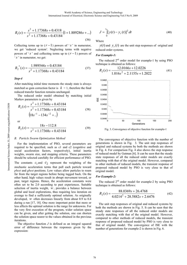 Reduction Of Linear Time Invariant Systems Using Routh Approximation And Pso Pdf