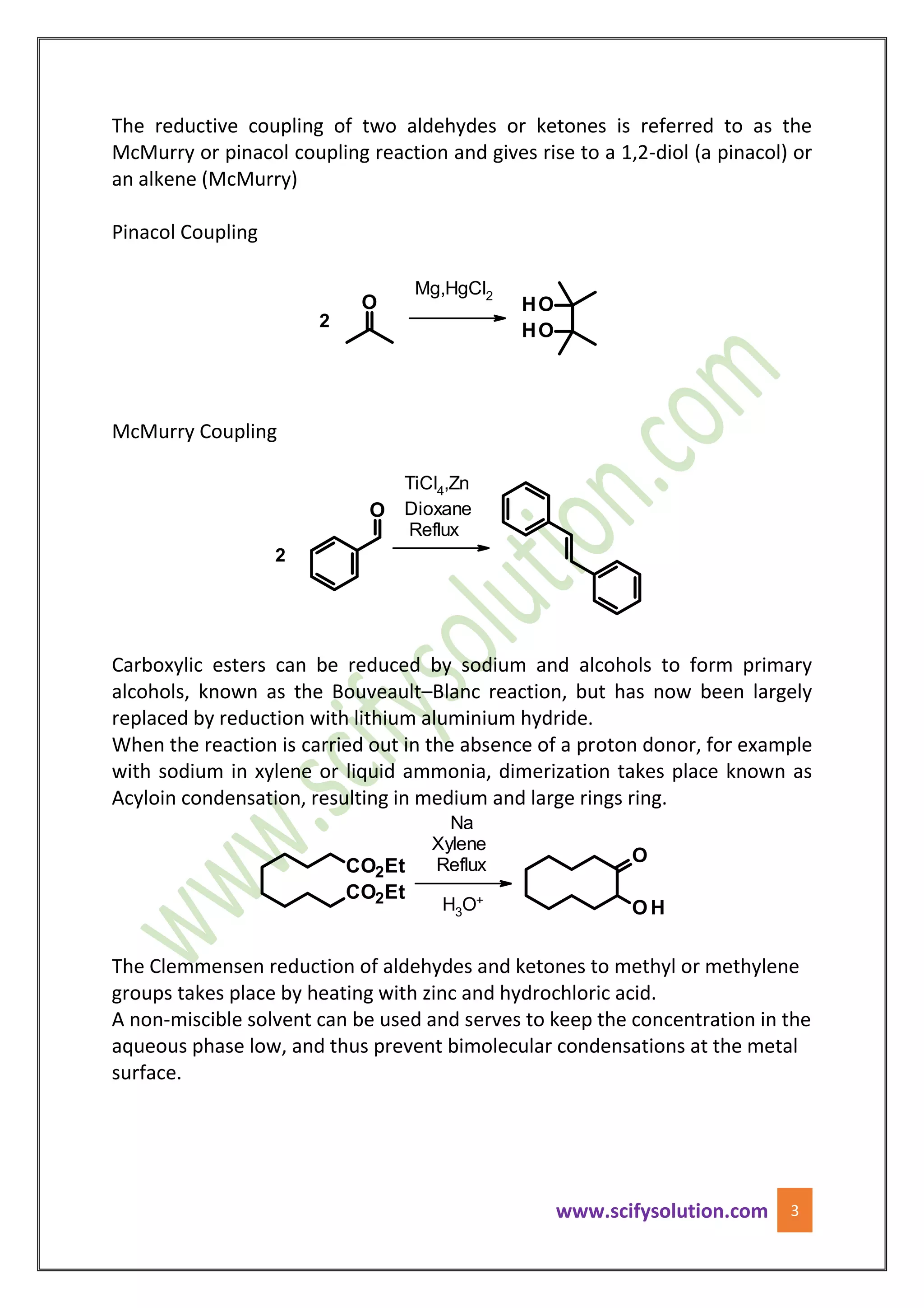 Reduction by dissolving metals | PDF