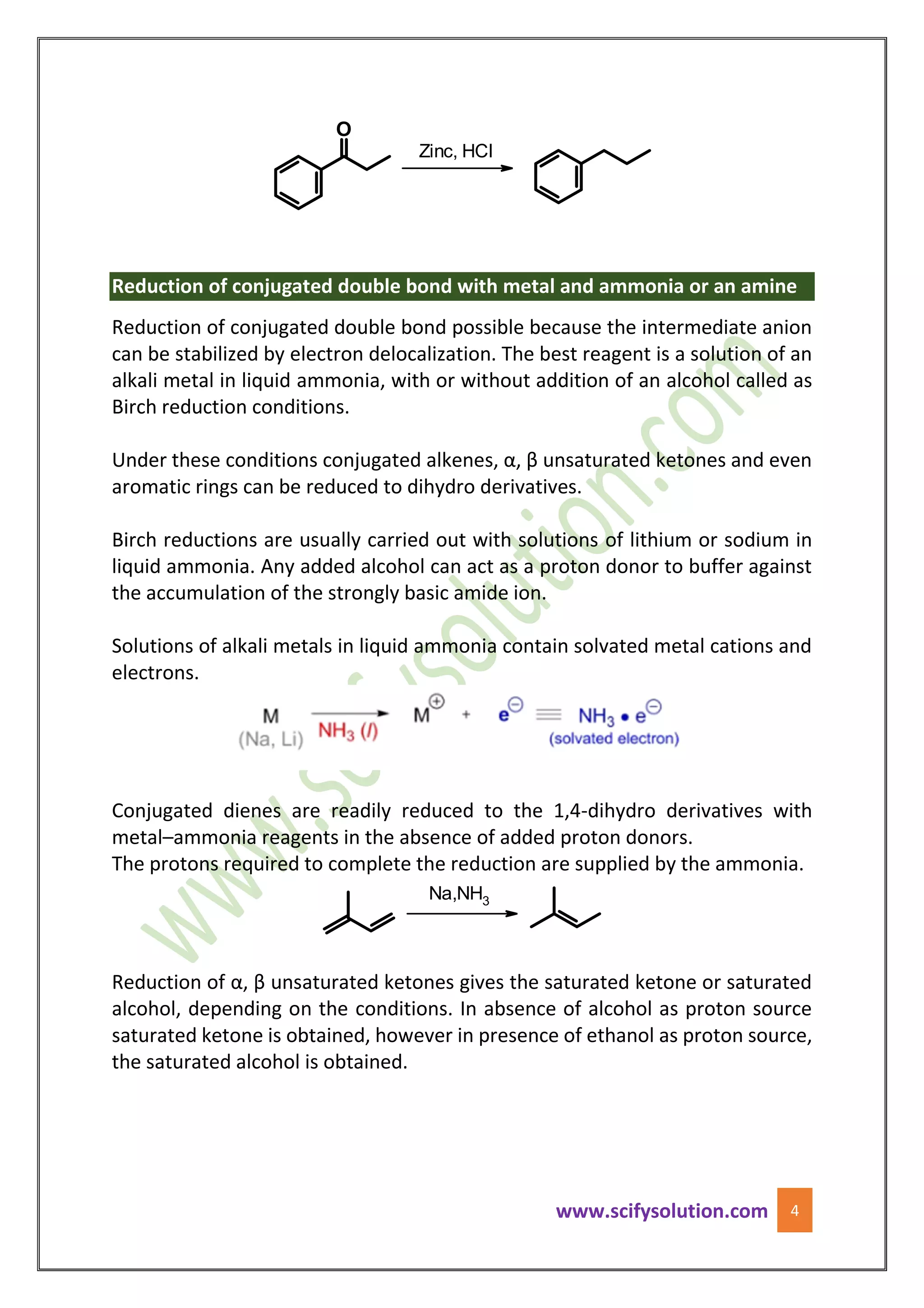 Reduction by dissolving metals | PDF