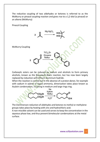 Reduction by dissolving metals | PDF