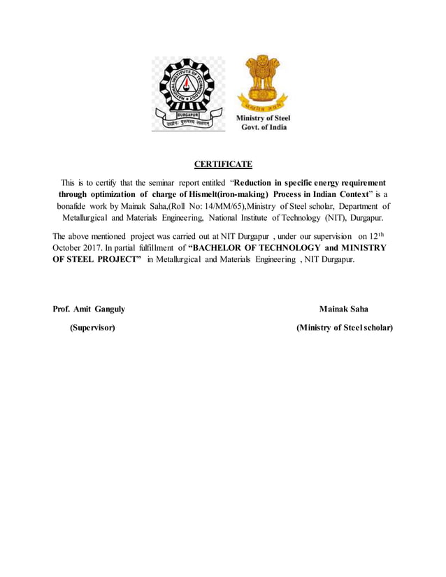 Reduction in charge requirements of HIsmelt process | DOCX