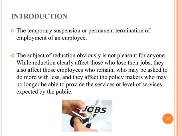 Reduction in force | PPTX | Career Advice | Careers