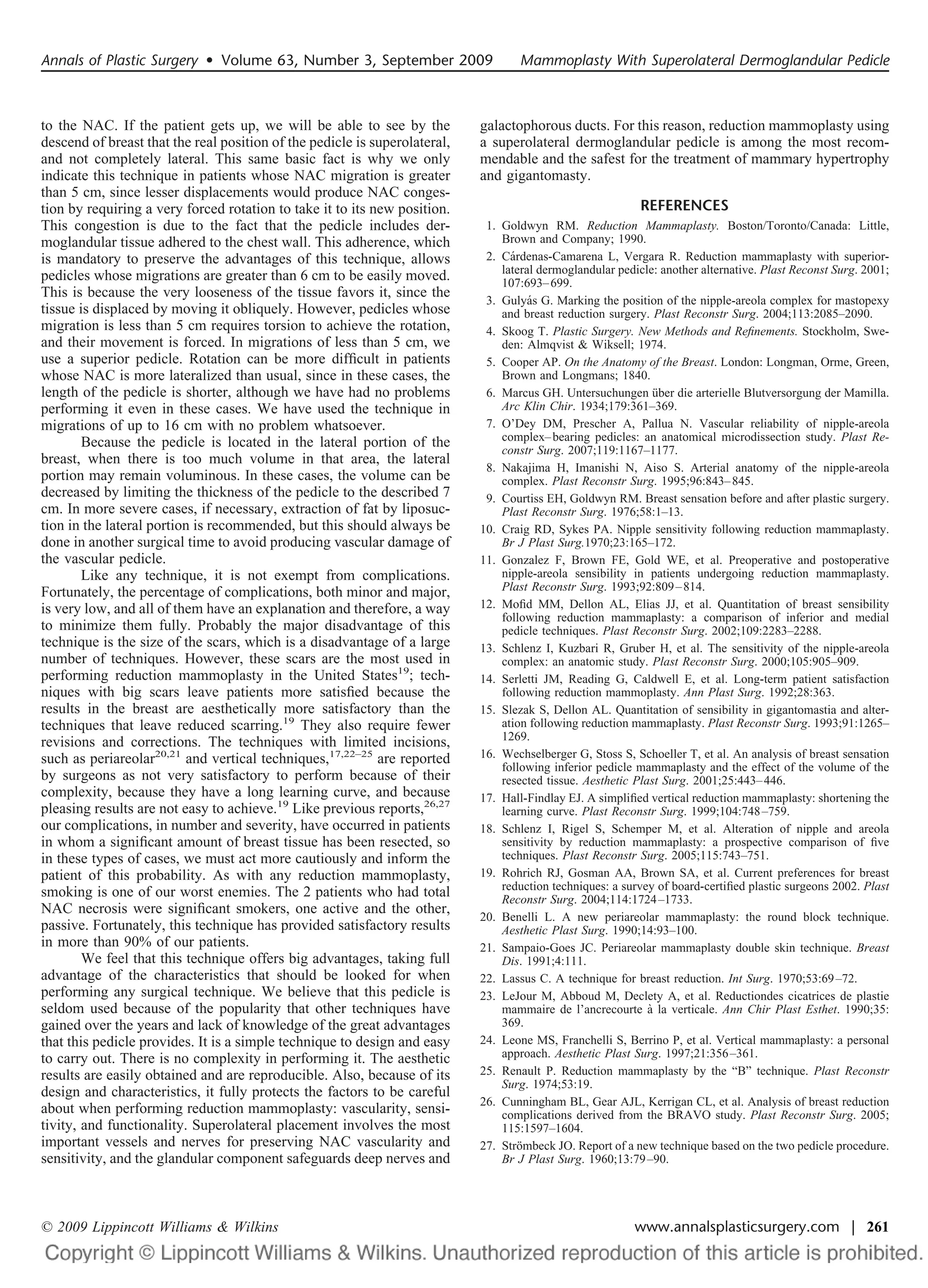 Reduction mammoplasty with superolateral dermoglandular | PDF