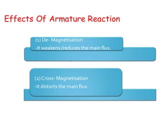 Reduction methods of armature reaction in DC machines | PDF