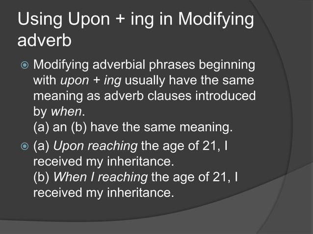 Reduction of adverb_clauses_to_modifying_adverbial_phrases