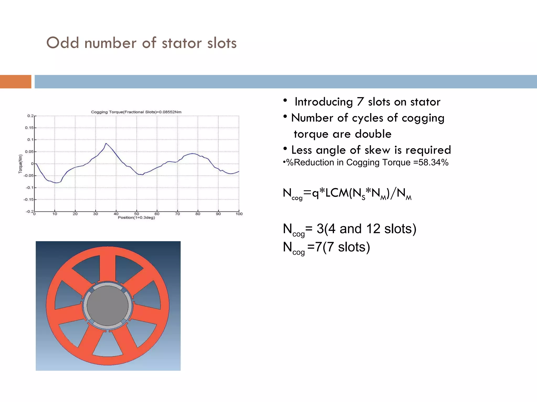 Reduction of cogging torque in permanent magnet machine | PPT